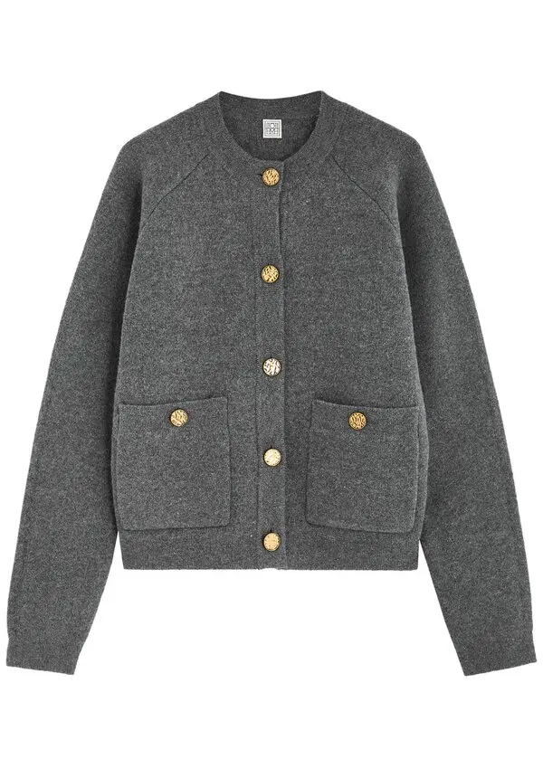 TOTÊME Wool-blend Cardigan - Grey