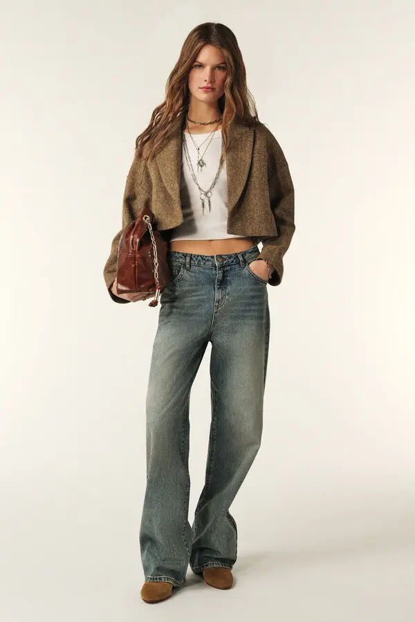 Ba&sh Camala Cropped Virgin Wool Jacket