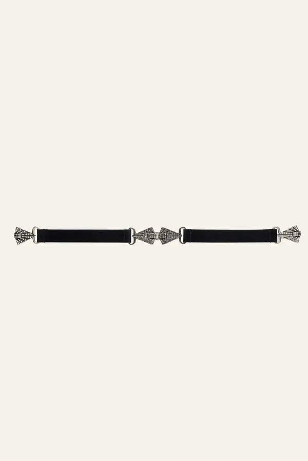 Ba&sh Babe Adjustable Leather Belt - Black