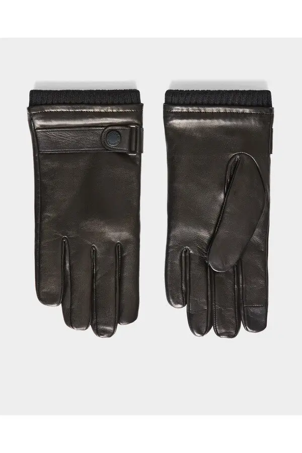 Rudsak Coal Leather Gloves In Black 58% Off Editorialist