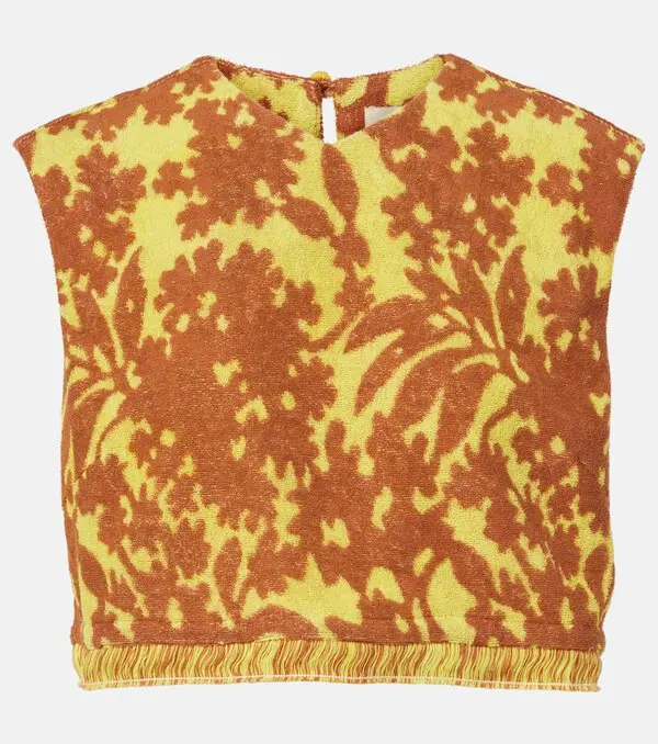 ALEMAIS Alémais Amarillo Printed Crop Top