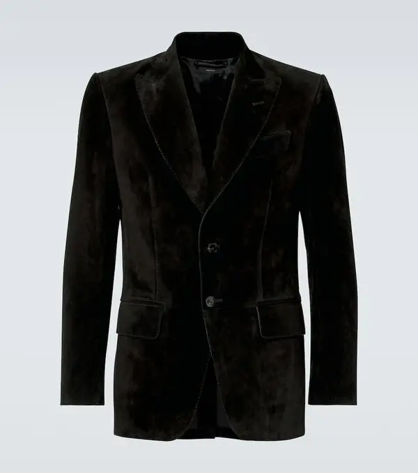 TOM FORD Suede Blazer - Black
