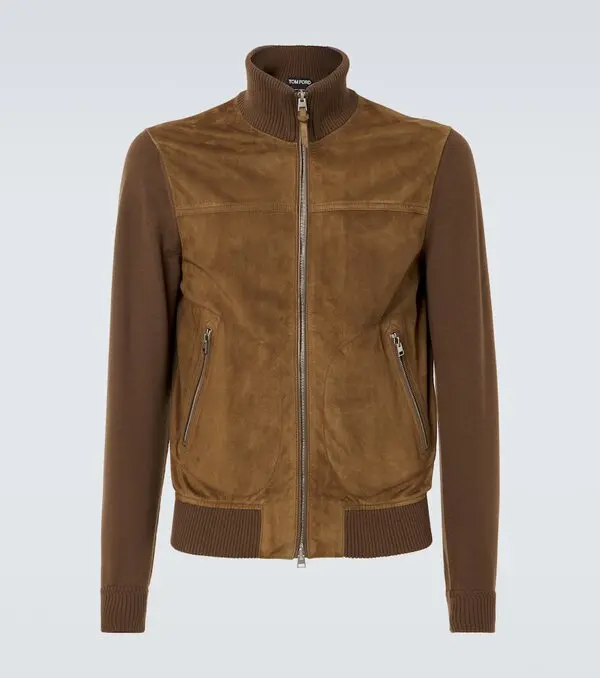 TOM FORD Paneled Suede And Wool Jacket