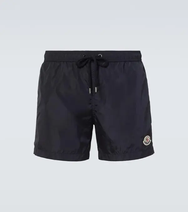 Moncler Logo Swim Trunks - Blue