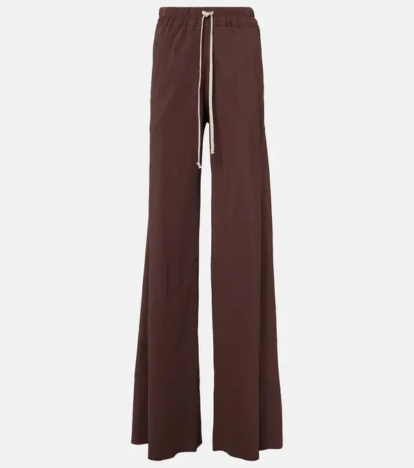 Rick Owens Dietrich Drawstring Crêpe Cady Straight Pants - Brown