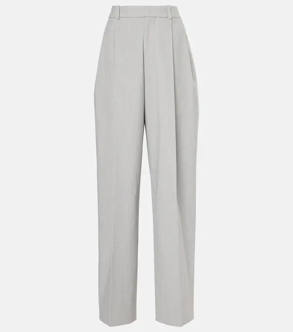 Jacquemus Curzio Mid-rise Wide-leg Trousers - Grey