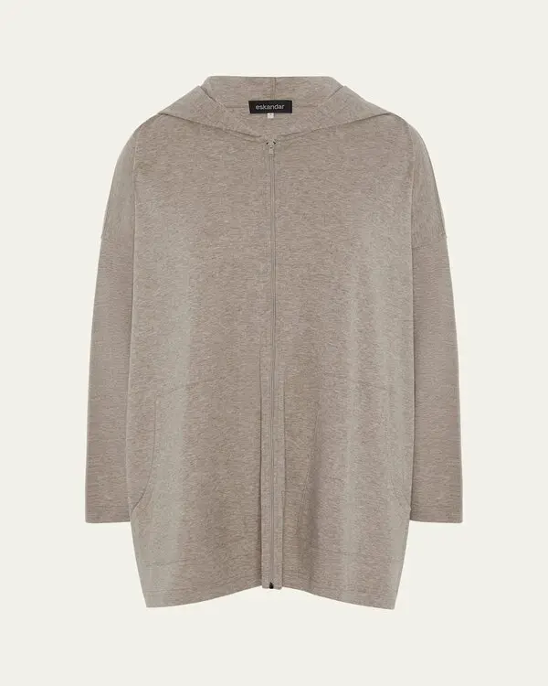 Eskandar Zipped Hooded Long Length Top