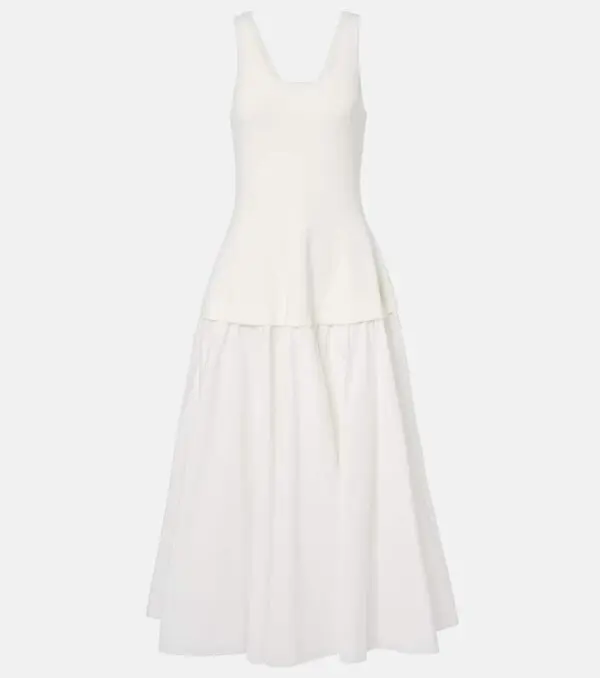 Simkhai Jazz Cotton-blend Poplin Midi Dress