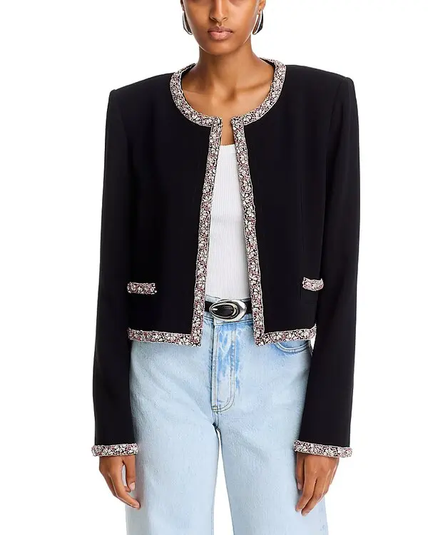 Cinq À Sept Sunburst Stacked Collarless Jacket