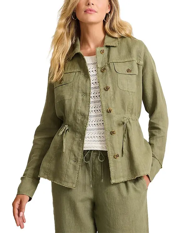 Tommy Bahama Two Palms Linen Jacket - Dark Fern