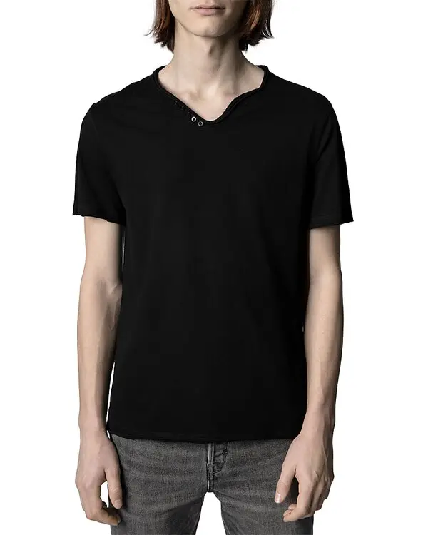 Zadig&Voltaire Monastir Cotton Henley - Black