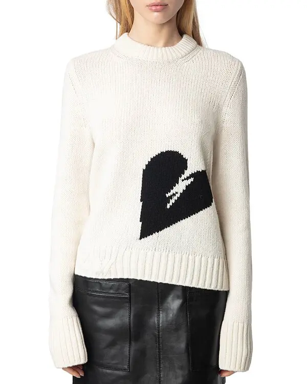 Zadig&Voltaire Malty We Heart Wool Sweater - Ecru