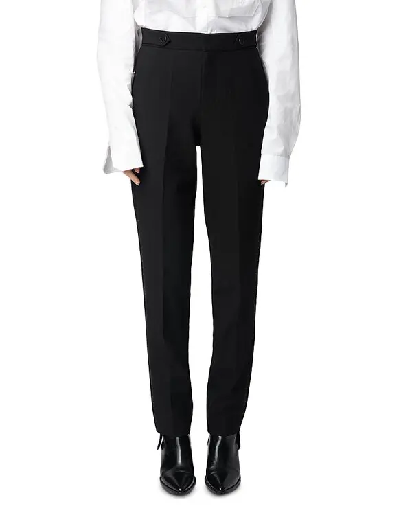 Zadig&Voltaire Embellished Straight Leg Pants - Black