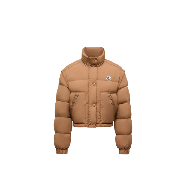 Moncler Selle 2-in-1 Short Down Jacket - Beige