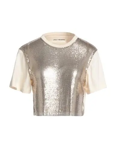Rabanne Crop Tee With Appliqués - White