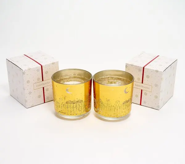 LIGHTSCAPES As Is Set/2 Townscape Magic Candle