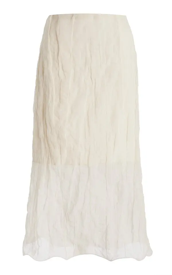 Brandon Maxwell The James Low-rise Midi Skirt - Off-white