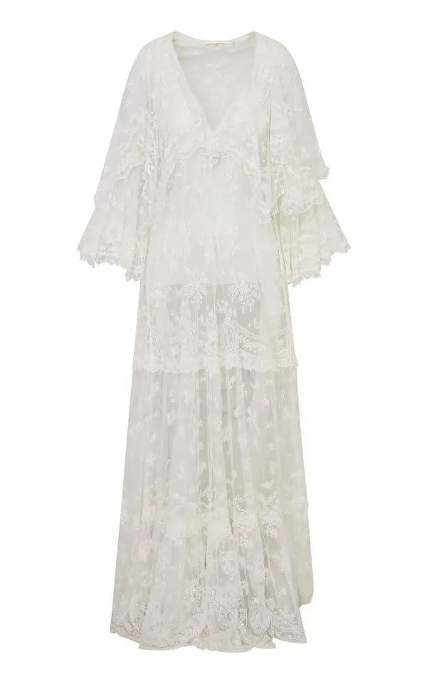 LoveShackFancy Roylan Sheer Maxi Dress