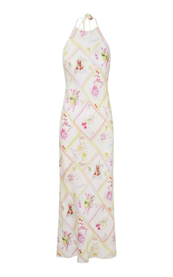 LoveShackFancy Brynthe Silk-blend Backless Dress - Multi