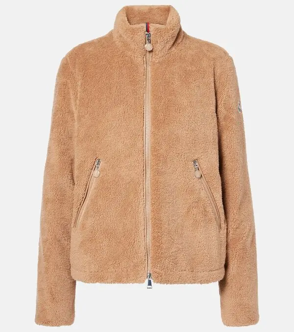 Moncler Polignac Teddy And Down Jacket - Brown