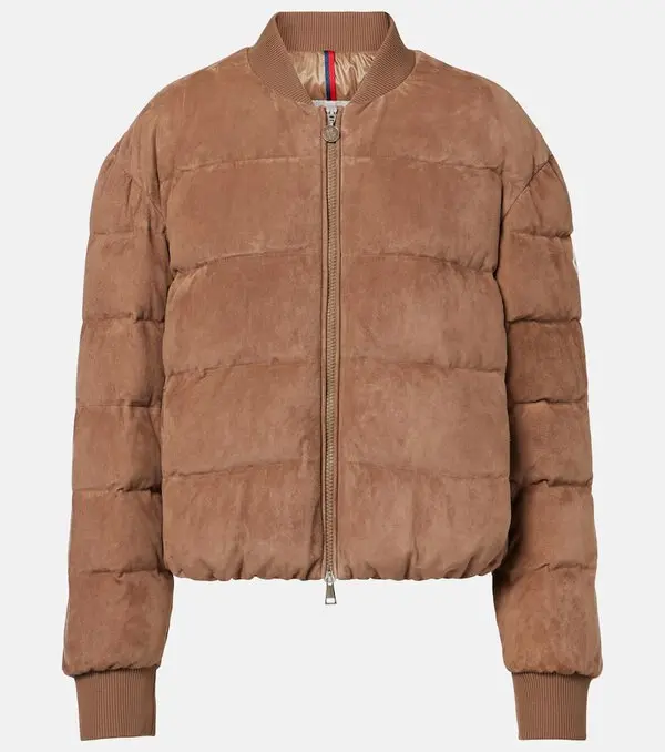 Moncler Pollet Suede Down Jacket - Brown
