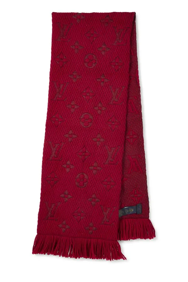 LOUIS VUITTON Wool Logomania Scarf - Red