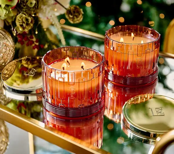 HOMEWORX BY SLATKIN + CO. As Is Elton John Slatkin + Co. S/2 14ozgilded Candle