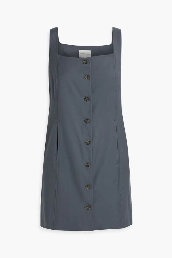 Loulou De Saison Idon Wool-twill Mini Dress - Anthracite