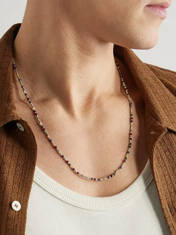 M. Cohen Percep Convertible Sterling Multi-stone Beaded Necklace