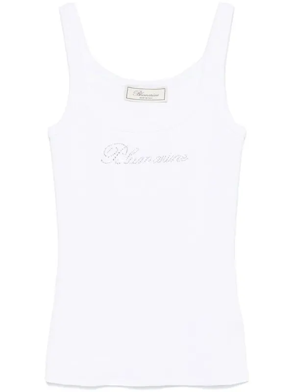 Blumarine Logo-appliqué Tank Top