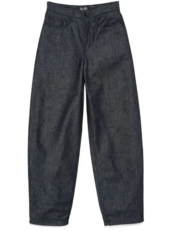 MUGLER Lace-up Wide Leg Jeans