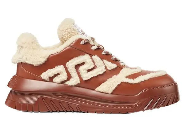 Versace Shearling Greca Odisea Sneakers