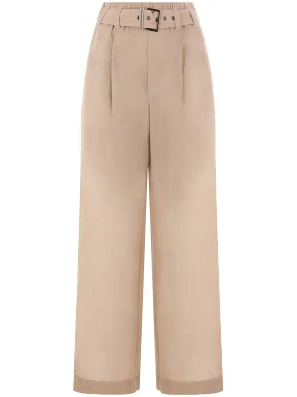 Brunello Cucinelli Belted Gauze Trousers