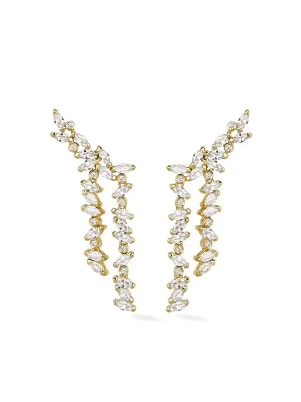 LARK & BERRY 14kt Yellow Veto Diamond Drop Earrings - Gold