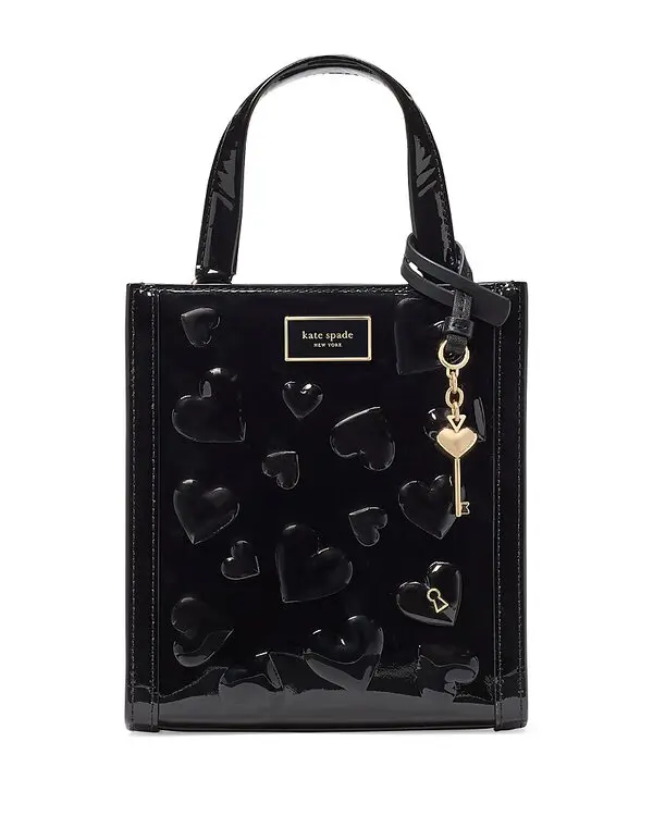 Kate Spade New York Embossed Patent Leather Mini Tote - Black Multi