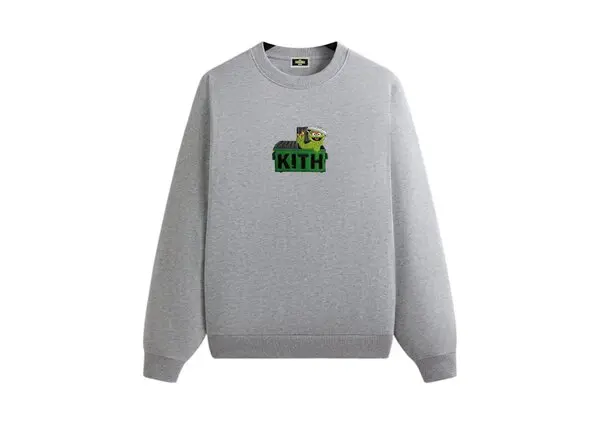 Kith X Sesame Street Oscar The Grouch Nelson Crewneck Sweatshirt