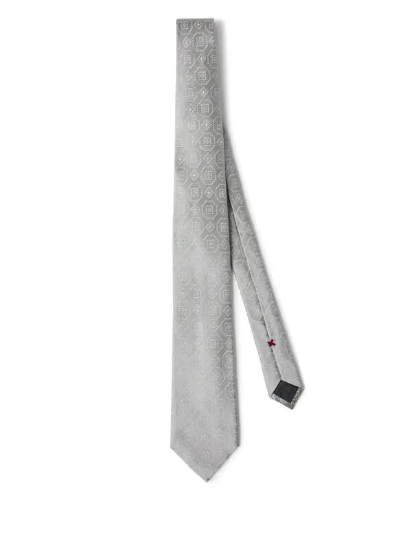 Brunello Cucinelli Geometric-pattern Necktie