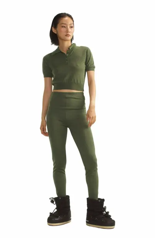Cynthia Rowley Knit Polo - Dark Green