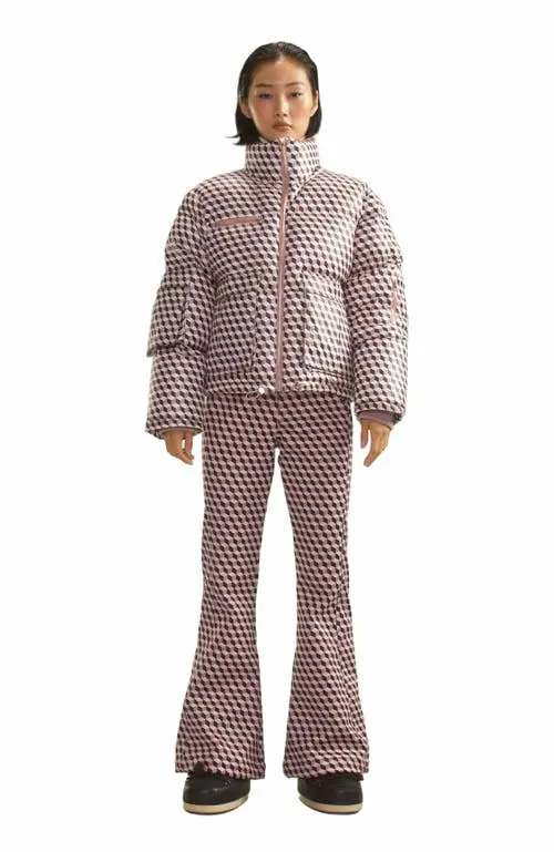 Cynthia Rowley Backcountry Puffer Jacket - Taupe Multi