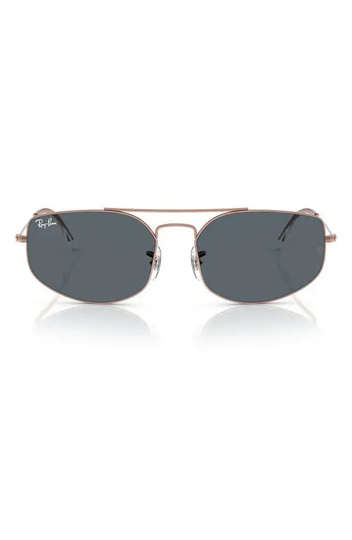 Ray-ban 57mm Irregular Oval Sunglasses - Copper