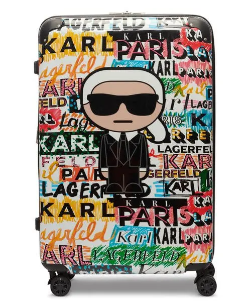Karl Lagerfeld Logo Explosion Upright Suitcase