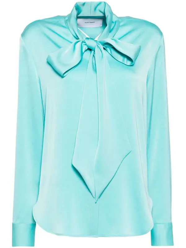 Alex Perry Tie Detailed Blouse - Blue