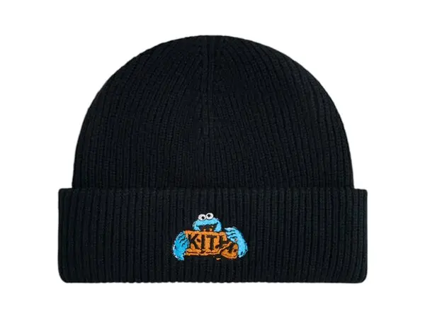 Kith X Sesame Street Cookie Monster Mia Beanie - Black