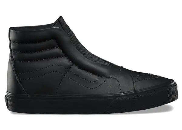VANS Sk8-hi Reissue Laceless Leather Sneakers - Black