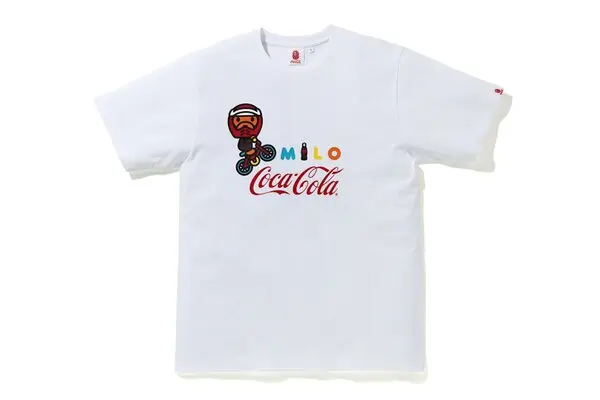 BAPE X Coca Cola Milo Bmx Tee Shirt - White
