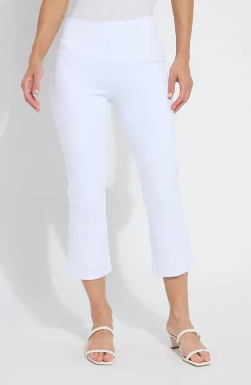 Lyssé The Lizzette Bow Zip Hem Crop Flare Pants - White