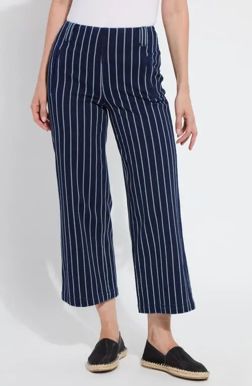 Lyssé Esme Stripe Crop Wide Leg Jeans