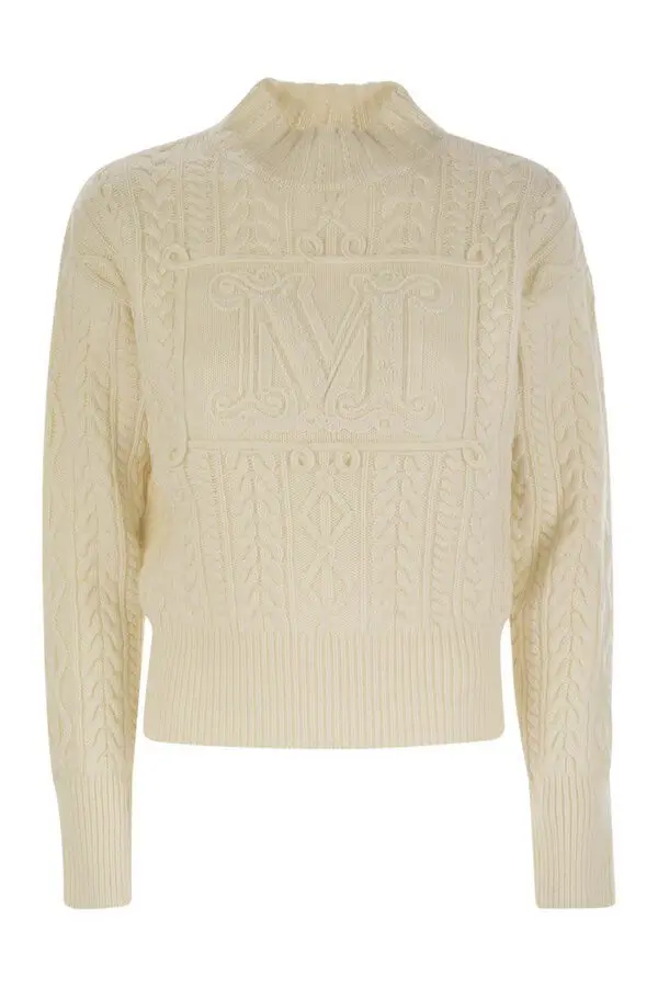 Max Mara Miranda Wool And Cashmere Sweater - White
