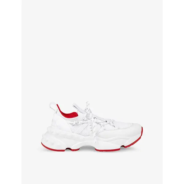 CHRISTIAN LOUBOUTIN Trailnrun Donna Leather Running Sneakers - White
