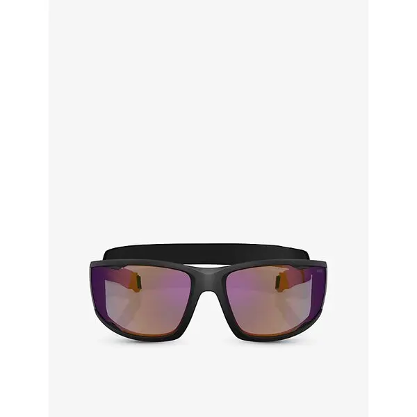 Prada Rectangle-frame Nylon Sunglasses